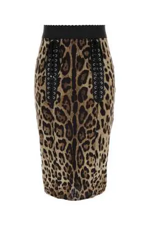 Dolce & Gabbana Printed Jacquard Pencil Skirt - Multicolor