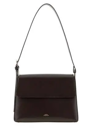 A.p.c. Dark Leather Virginie Shoulder Bag - Brown