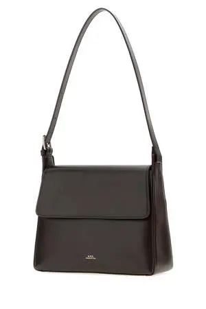 A.p.c. Dark Leather Shoulder Bag - Brown
