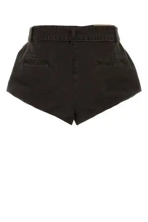 Magda Butrym Belted Denim Shorts - Brown