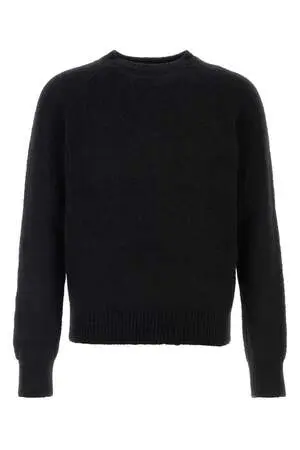 Dries Van Noten Alpaca Blend Crew Neck Sweater - Black