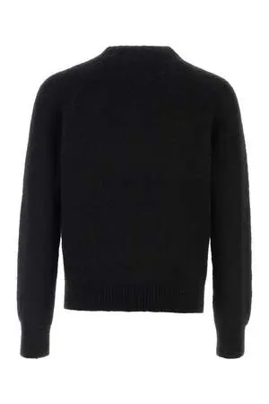 Dries Van Noten Alpaca Blend Crew Neck Sweater - Black