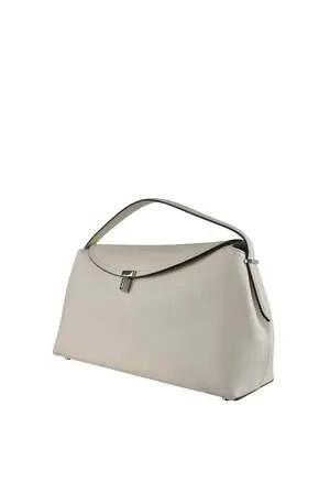 TOTEME T-lock Grained Leather Bag - White