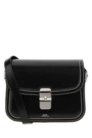 A.p.c. Leather Small Grace Shoulder Bag - Black