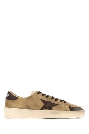 GOLDEN GOOSE Camel Suede Stardan Sneakers - Brown