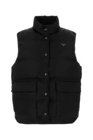 Prada Re-nylon Down Vest - Black