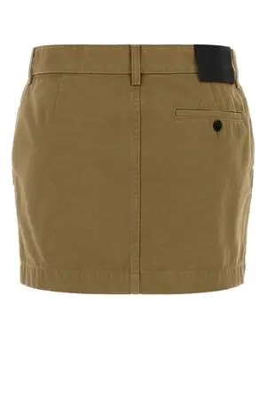 Balenciaga Khaki Denim Mini Skirt