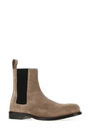 Loewe Suede Chelsea Ankle Boots - Gray