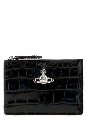 VIVIENNE WESTWOOD Leather Coin Purse - Black