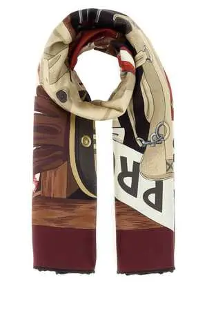Burberry Printed Silk Foulard Scarf - Multicolor