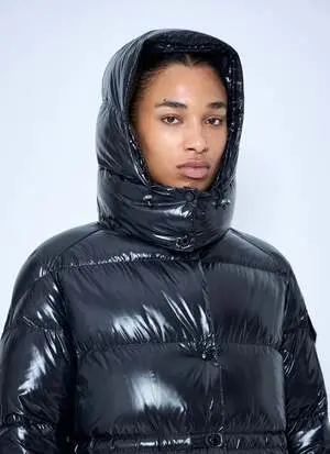 Moncler Cavettaz Hooded Long Down Jacket