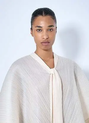 Issey Miyake Pleated Cape Blouse