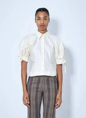 VIVIENNE WESTWOOD Vivienne Westwood Cotton Poplin Shirt With Pleated Sleeves Multicolor