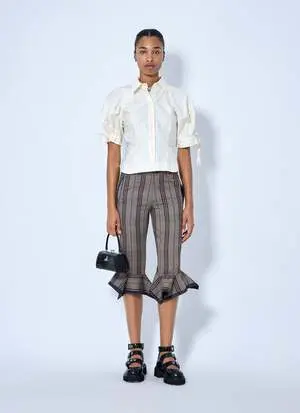 VIVIENNE WESTWOOD Cotton Poplin Shirt With Pleated Sleeves - Multicolor