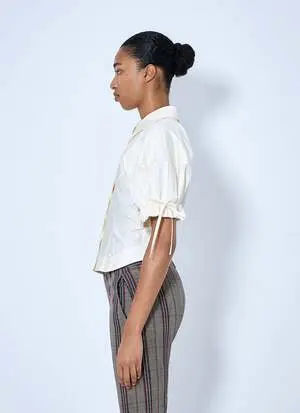 VIVIENNE WESTWOOD Cotton Poplin Shirt With Pleated Sleeves - Multicolor