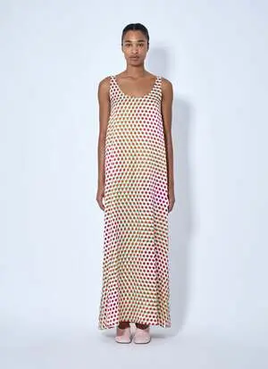 Dries Van Noten Draz Polka-dot Silk Maxi Dress - Cream