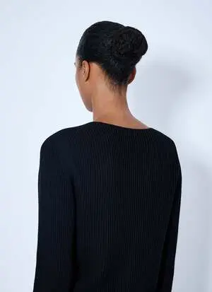 Rick Owens Deep V-neck Ribbed Sweater