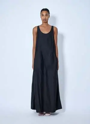 Dries Van Noten Drazero Wool And Silk-blend Maxi Dress - Black