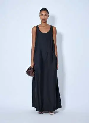 Dries Van Noten Sleeveless Wool And Silk-blend Maxi Dress