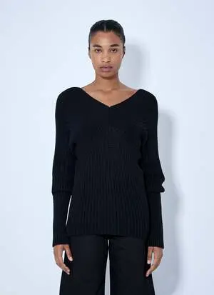 LEMAIRE Lemiare Off-the-shoulder Chunky Knit Jumper - Black