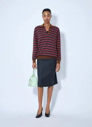 Prada Striped Polo Sweater