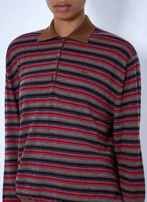 Prada Striped Polo Sweater