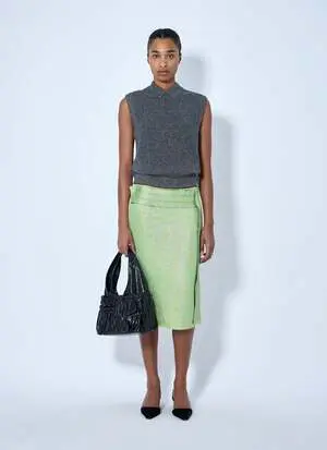 Marni Sleeveless Knit Top With Ribbed Trims - Gray