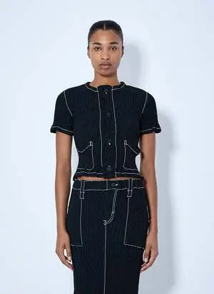 Issey Miyake Wavelet Ensemble Cardigan - Black