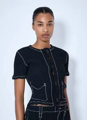 Issey Miyake Wavelet Ensemble Cardigan