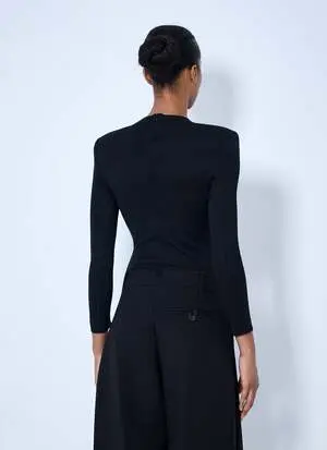 JIL SANDER Wool Bodysuit With Long Sleeves