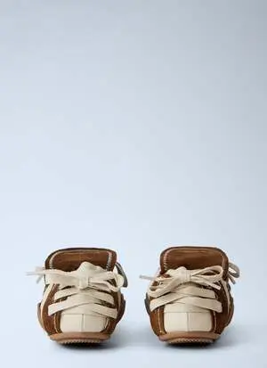 Acne Studios Suede Overlay Ballerina Sneakers - Brown