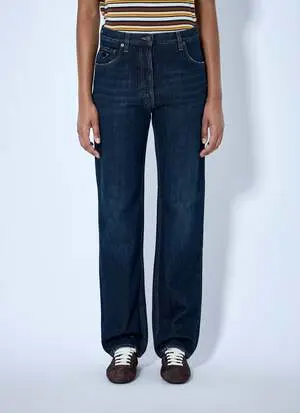 Prada Straight-leg Washed Denim Jeans - Blue