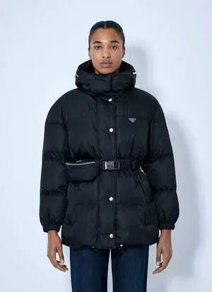 Prada Re-nylon Down Jacket - Black
