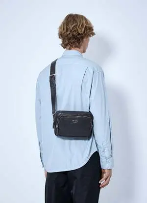Prada Distressed Nappa Leather Shoulder Bag