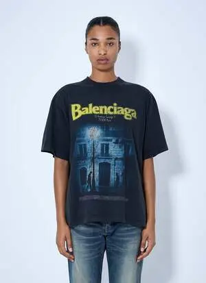 Balenciaga Medium Fit Graphic T-shirt - Blue
