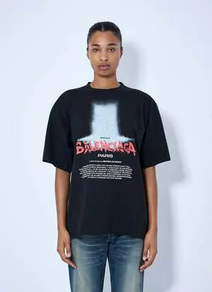 Balenciaga The Door" Oversized Graphic Print T-shirt