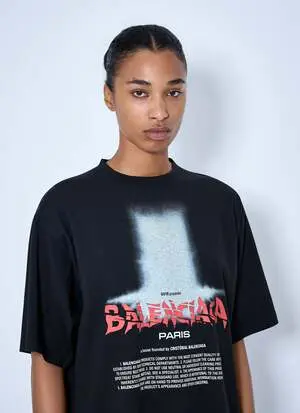 Balenciaga The Door" Oversized Graphic Print T-shirt