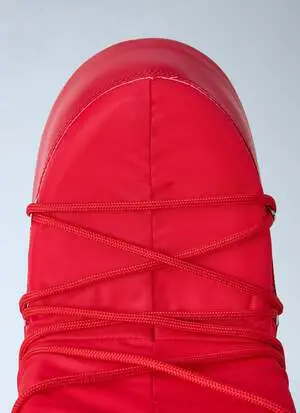 Moon Boot Icon Nylon Lace-up Snow Boots - Red