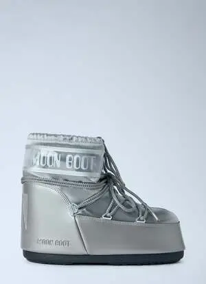 Moon Boot Icon Low Glance Lace-up Boots - Silver