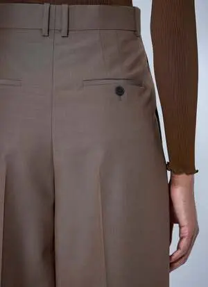 Saint Laurent Wool Blend Wide-leg Pants