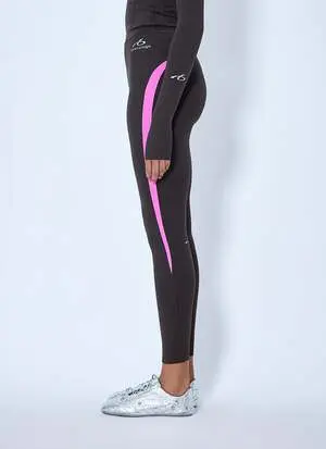 Balenciaga High Waist Leggings With Side Stripe Detail