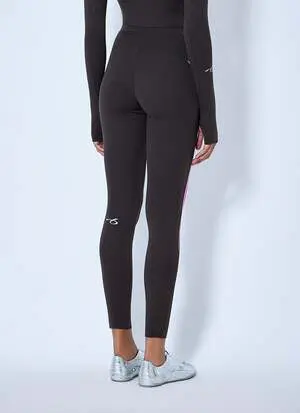 Balenciaga High Waist Leggings With Side Stripe Detail