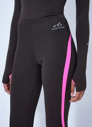 Balenciaga High Waist Leggings With Side Stripe Detail
