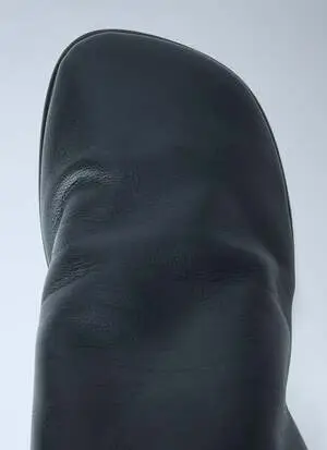 LEMAIRE Glove Mules With Cylindrical Block Heel - Black