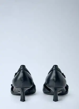 Prada Side-open Leather Pumps - Black