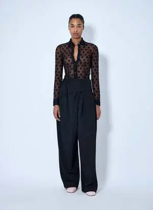 Dries Van Noten Wide-leg Trousers With Layered Waistband