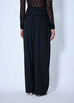 Dries Van Noten Wide-leg Trousers With Layered Waistband
