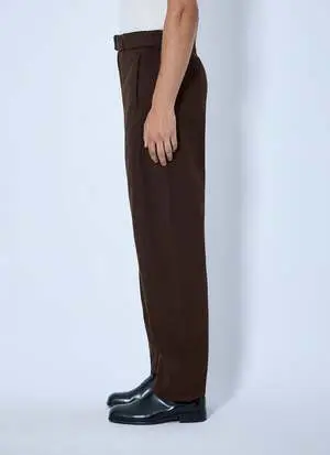 LEMAIRE Twisted Belted Pants - Brown