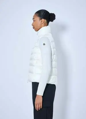 Moncler Quilted Puffer Jacket With Knit Sleeves