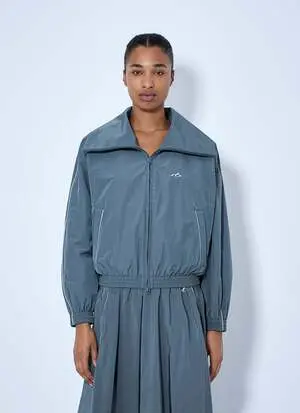 Balenciaga High Collar Track Jacket - Gray